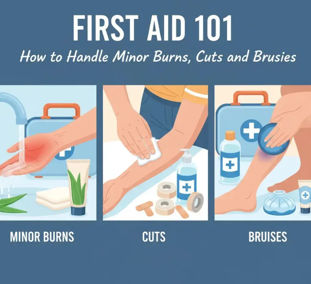 First Aid 101 Treat Minor Burns, Cuts and Bruises Guide