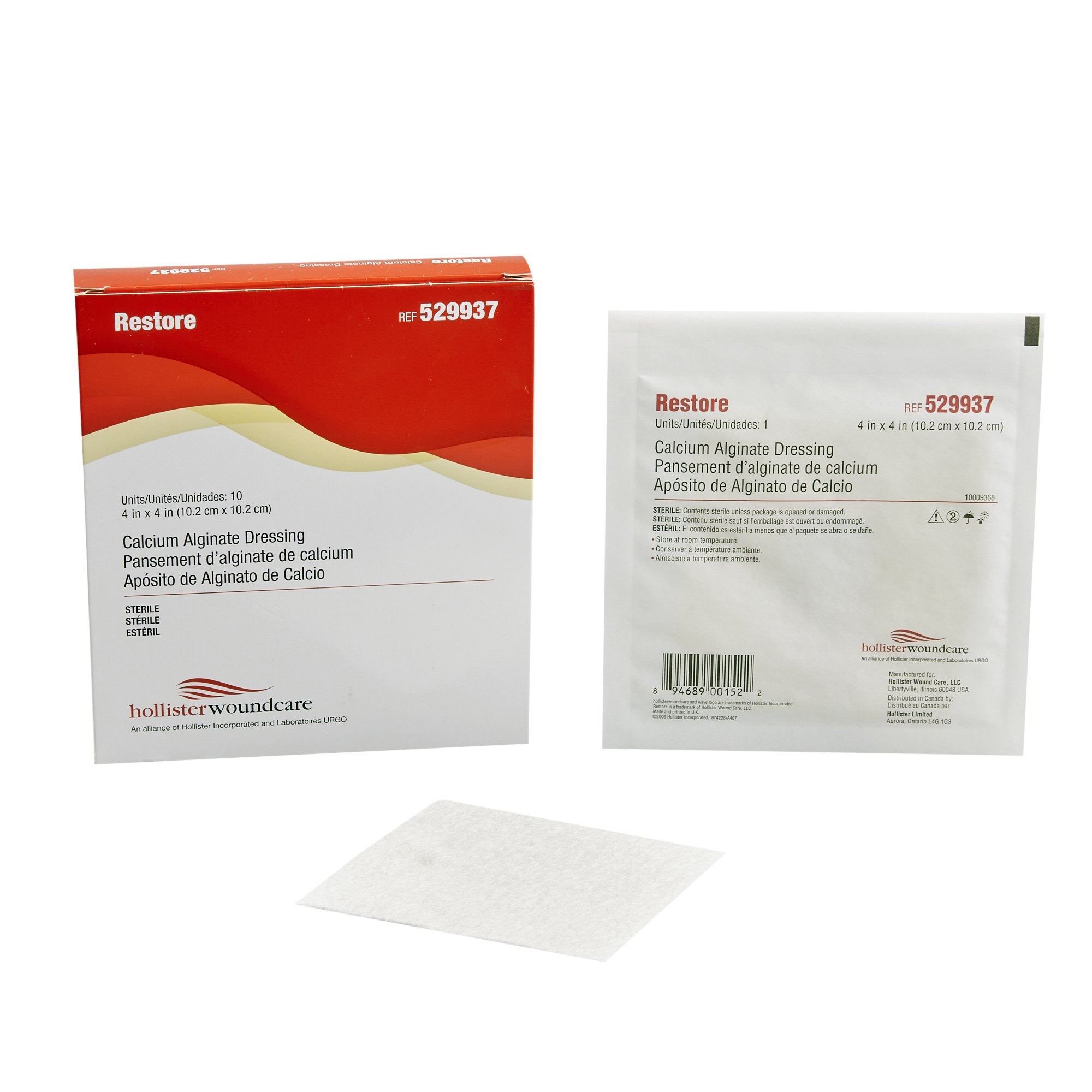 Alginate Dressing Restore 4x4 Inch Square