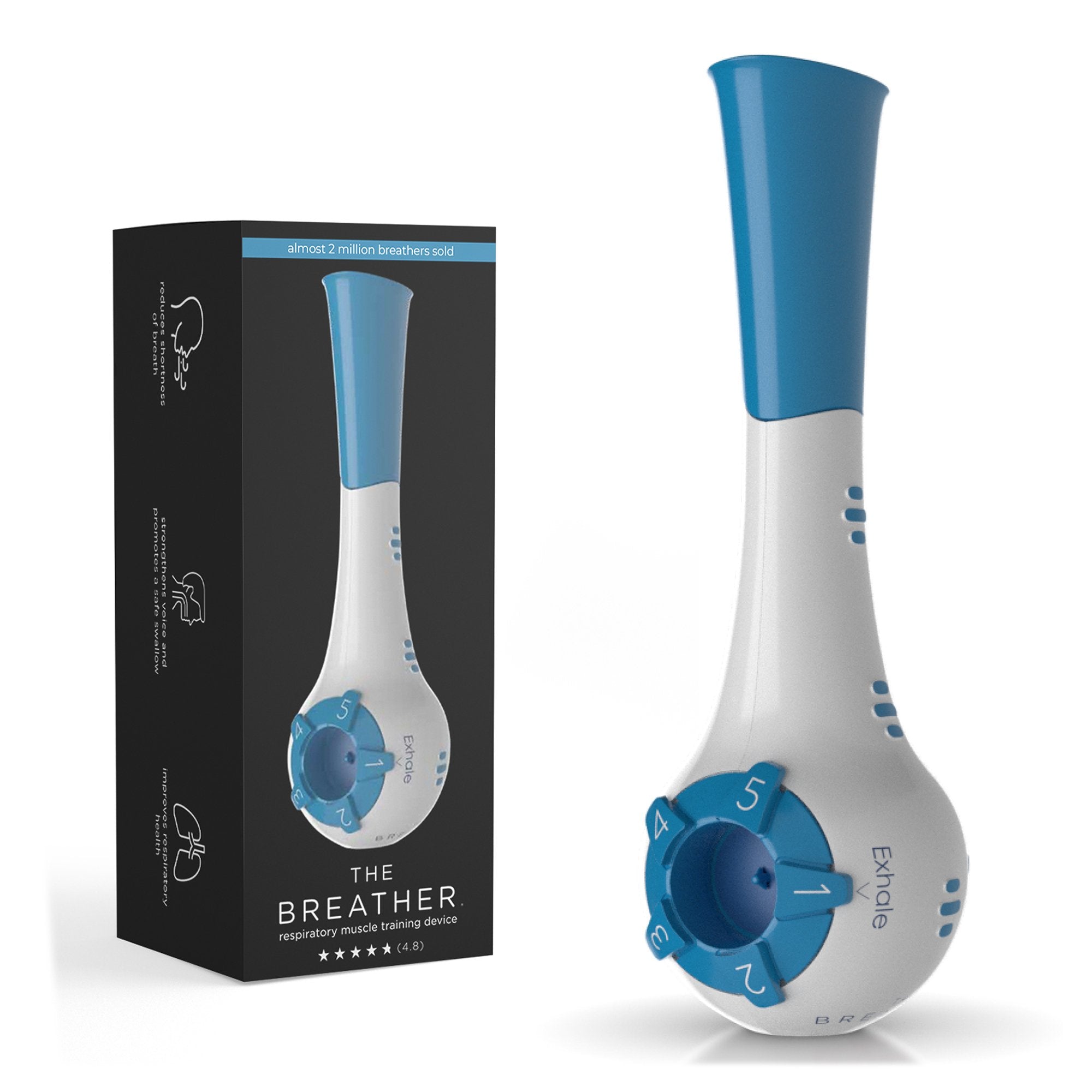 The Breather® Inhaler Therapy System – Adult Respiratory Muscle Trainer ...